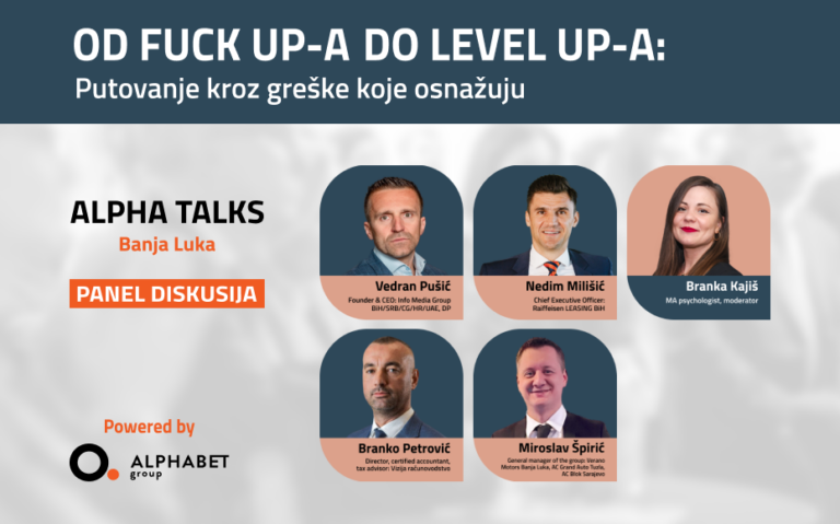 Alpha Talks: OD FUCK UP-A DO LEVEL UP-A: Putovanje kroz greške koje ...